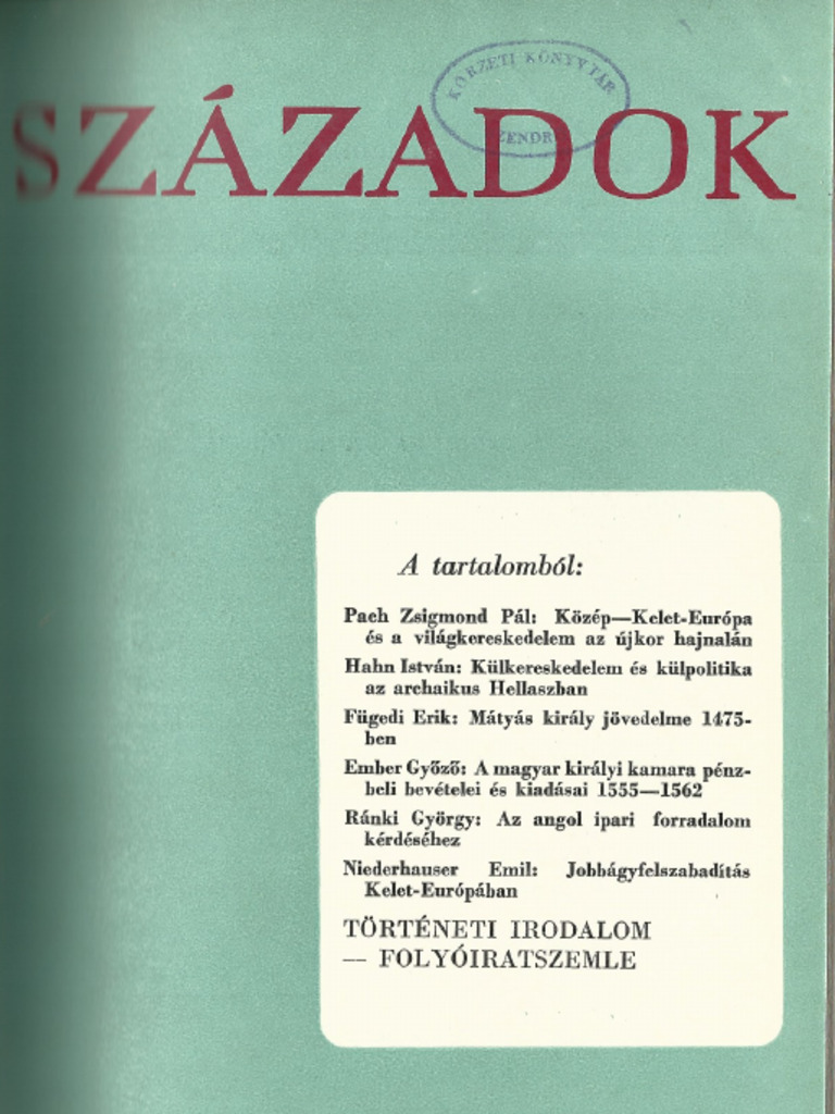 Századok 1982 3 | PDF