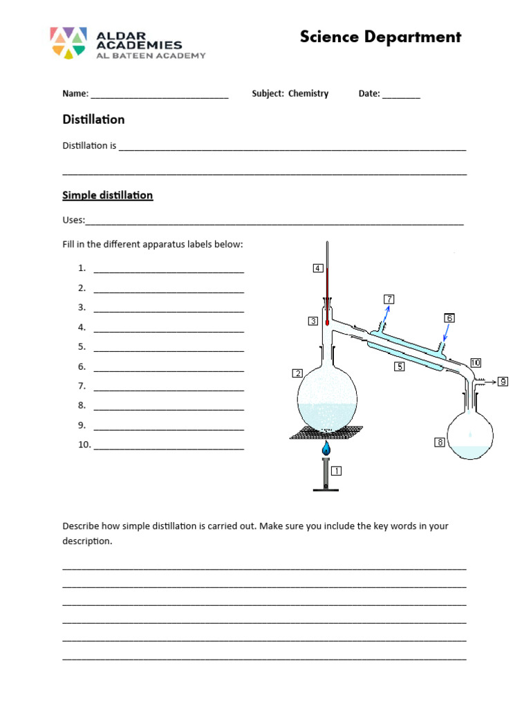 A8 Disitllation-Updated - Slightly Changed Vers | PDF | Distillation | Separation Processes