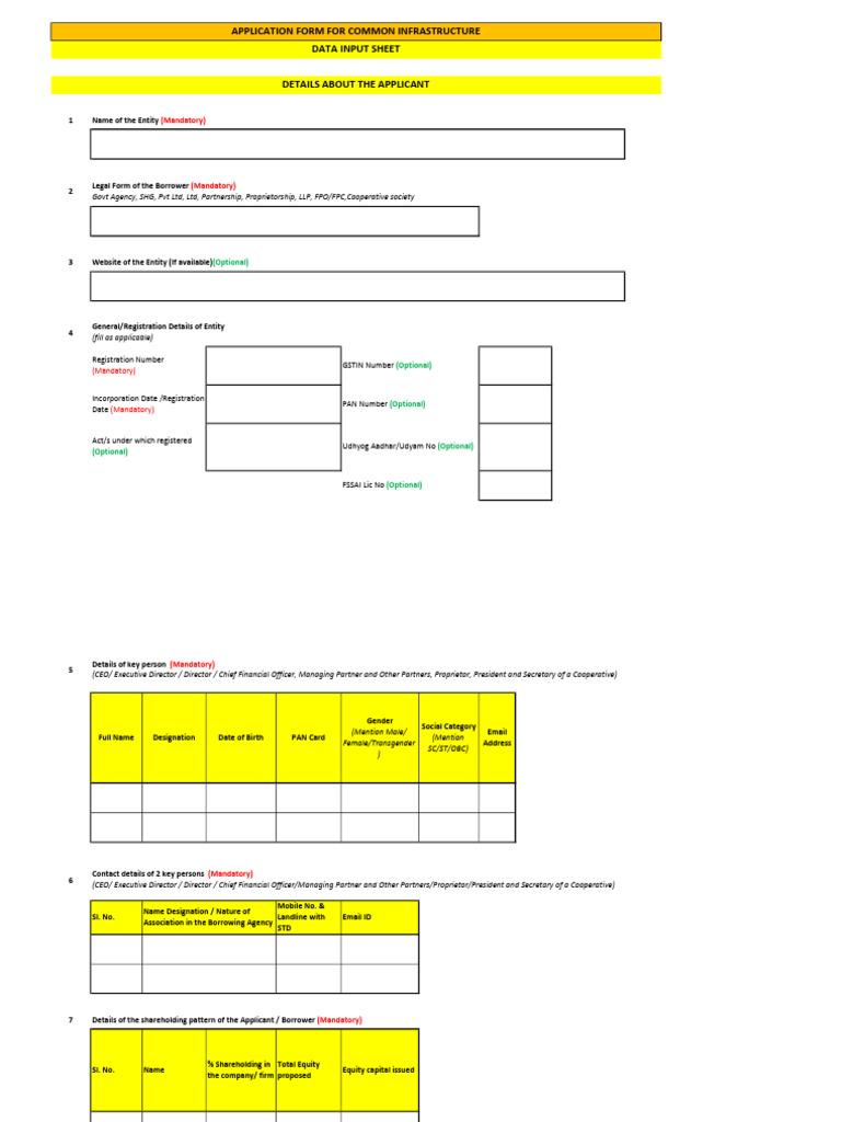 Application Form Common Infrastructure For Printout | PDF | Revenue ...