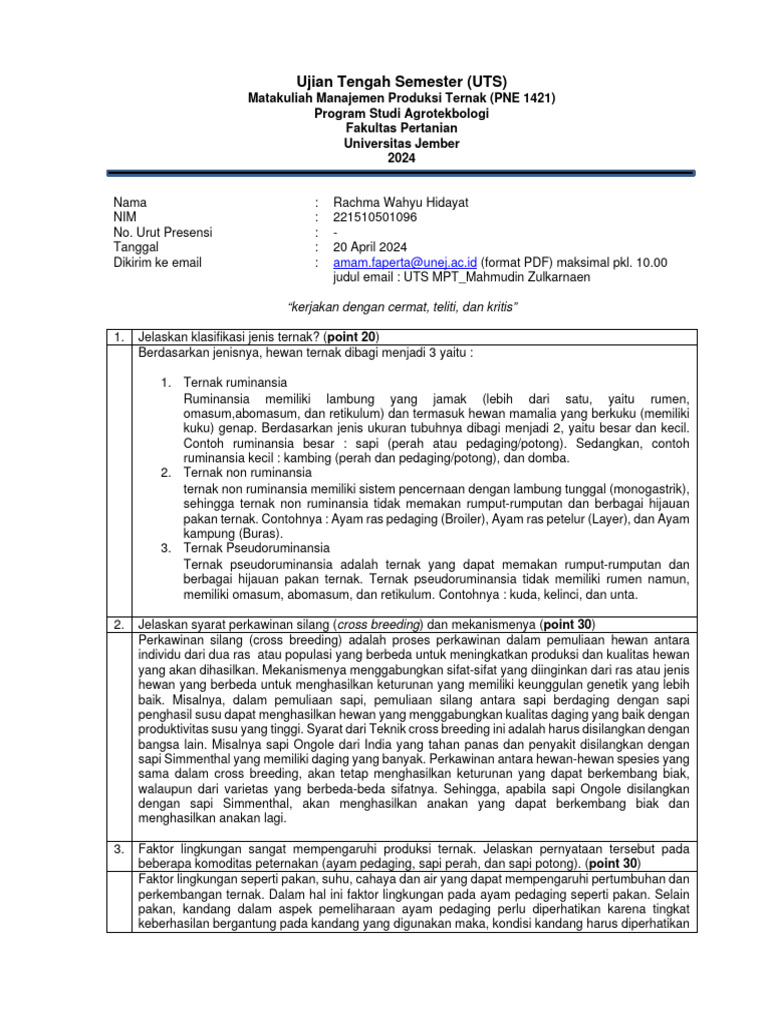 UTS MPT - Rachma Wahyu Hidayat | PDF