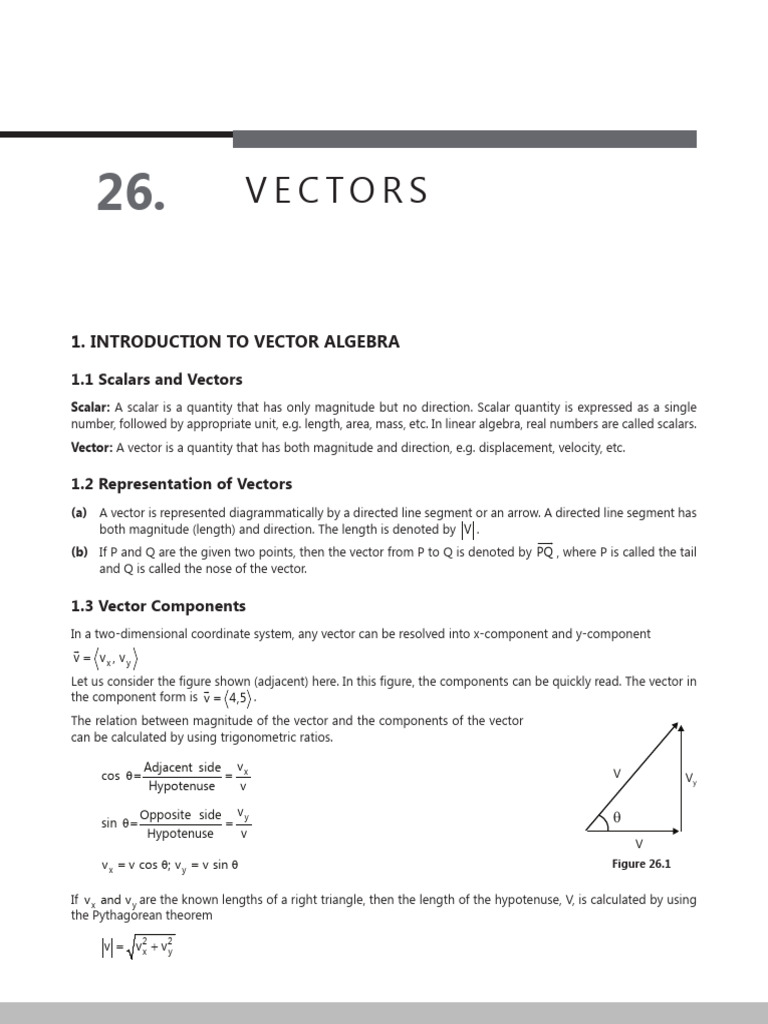 26 Vectors | PDF | Euclidean Vector | Mathematical Concepts