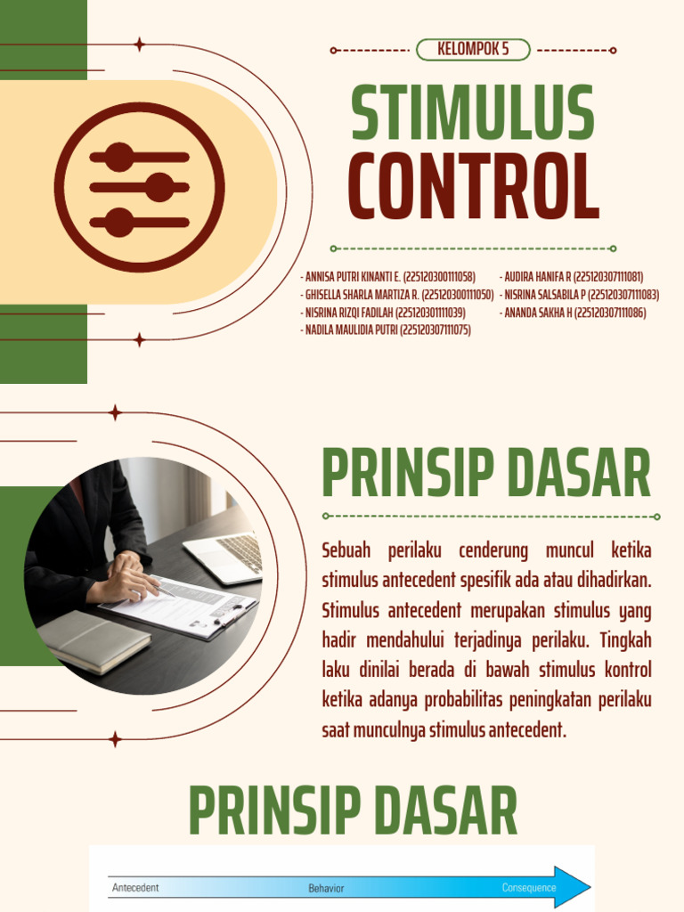 Modifikasi Perilaku-Stimulus Kontrol | PDF | Sains & Matematika