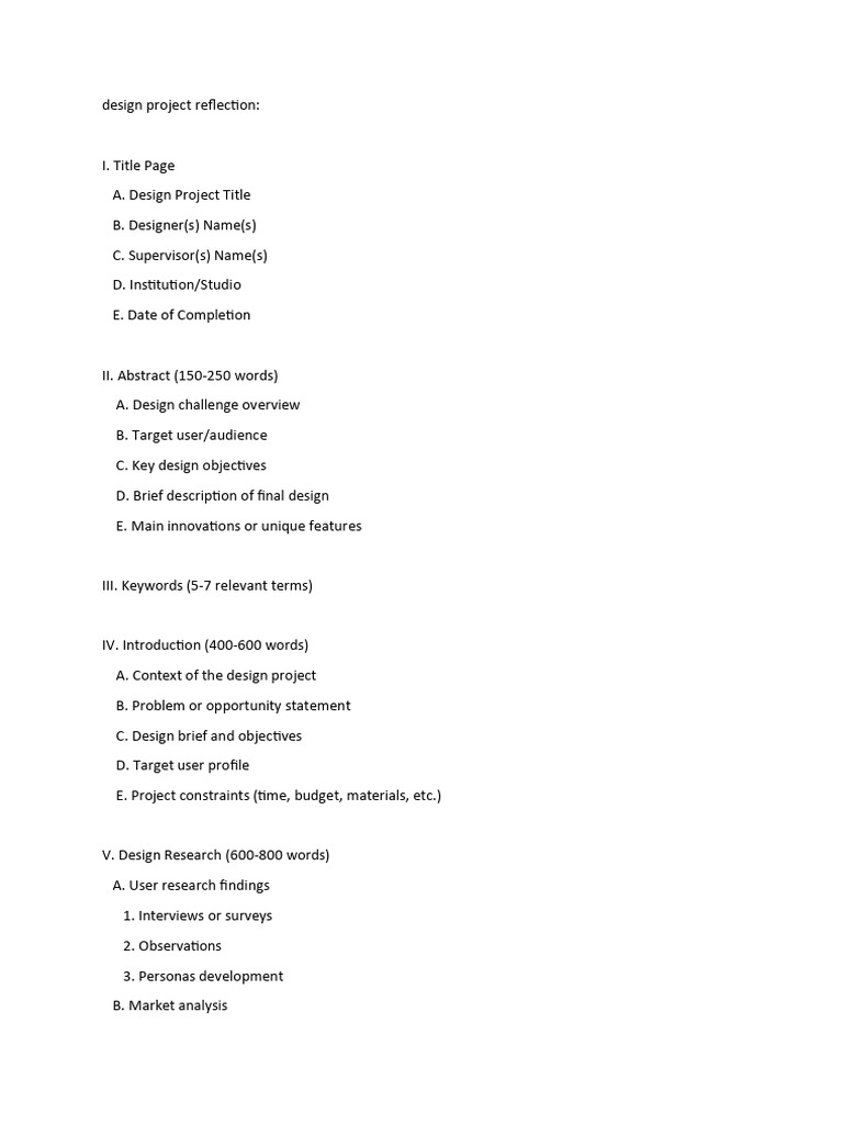 Design Project Reflection | PDF | Prototype | Design