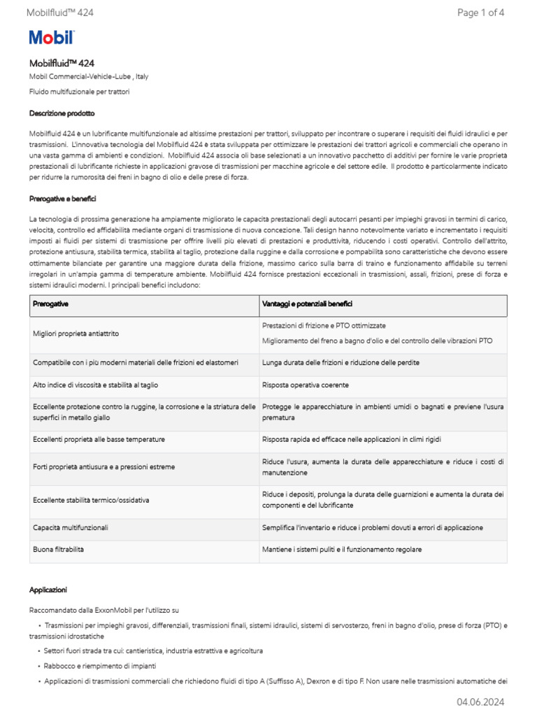 GL XX Mobilfluid 424 | PDF