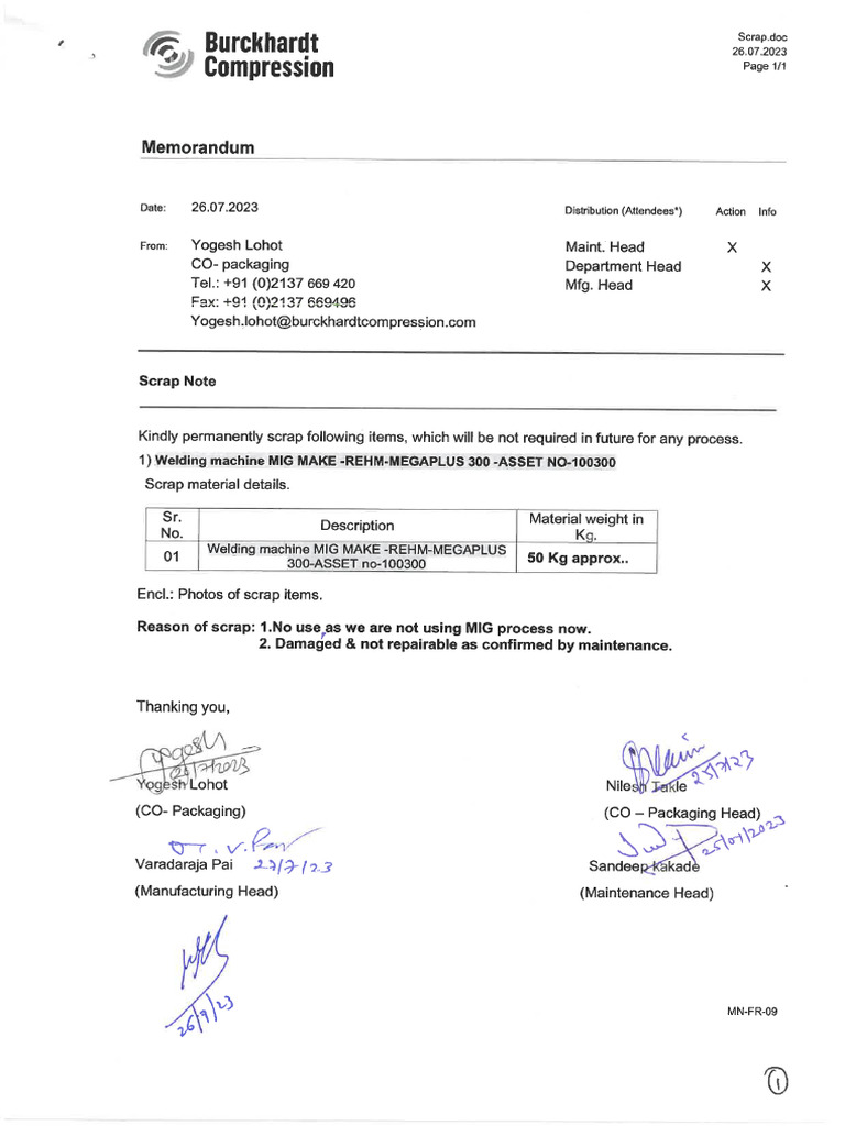 Scrap Note MIG Welding Machine | PDF