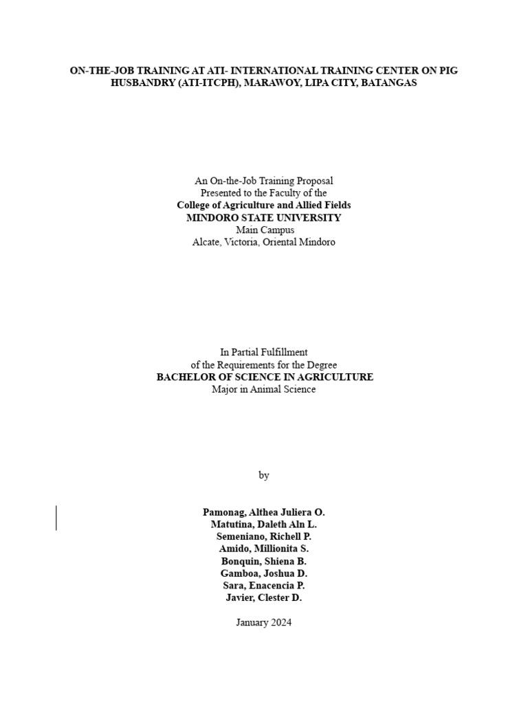 Ati-Itcph Proposal Feb.-102024 | PDF | Biogas | Manure