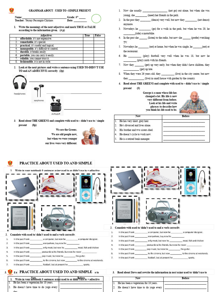 Used To and Present Simple | PDF | Verb | Language Mechanics