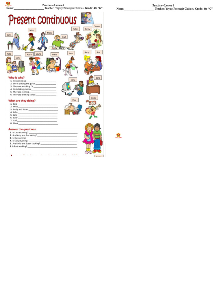 Present Continuos | PDF