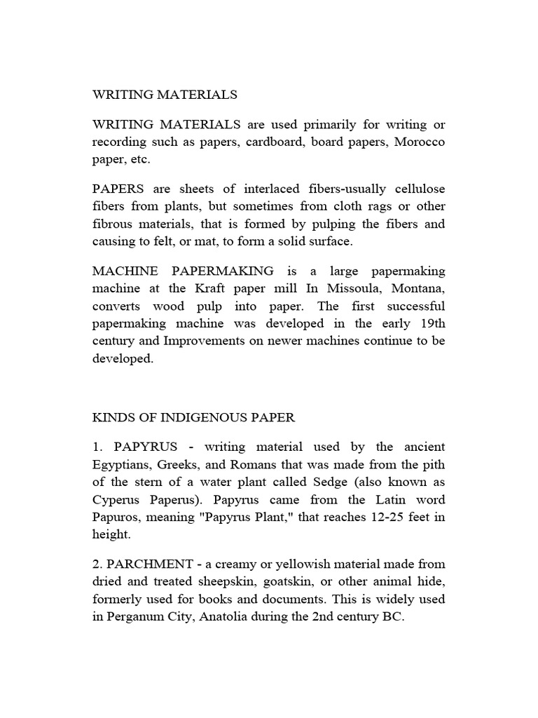 WRITING MATERIA-WPS Office | PDF | Ink | Paper