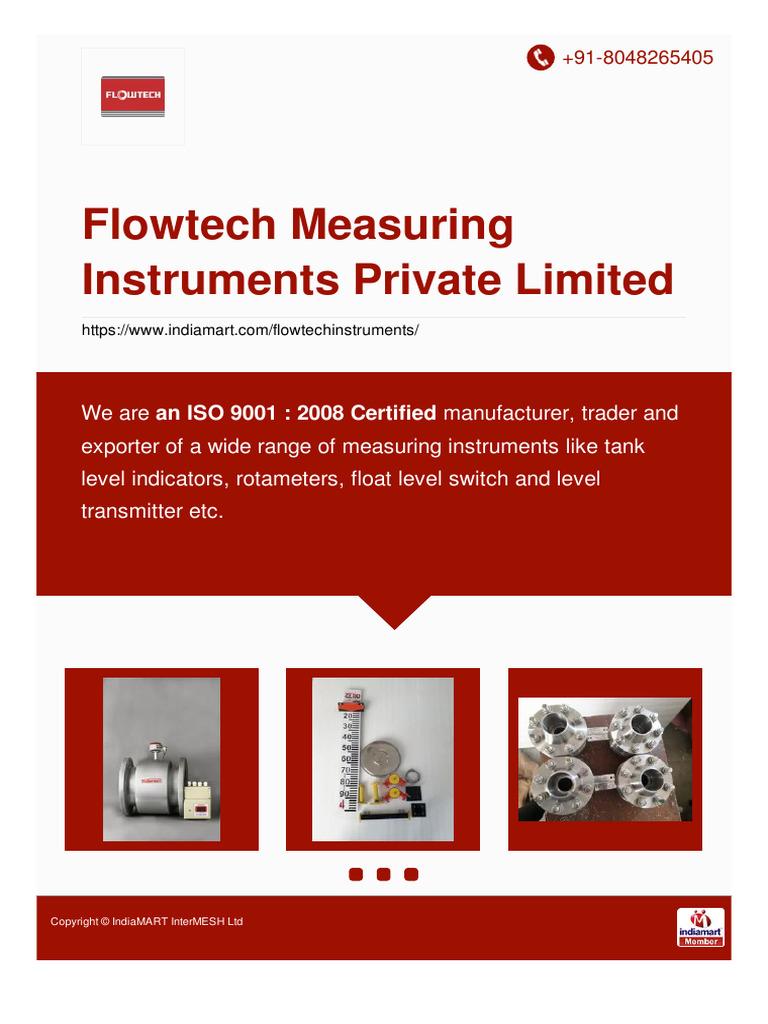 Flowtech Measuring Instruments Private Limited | PDF | Flow Measurement ...