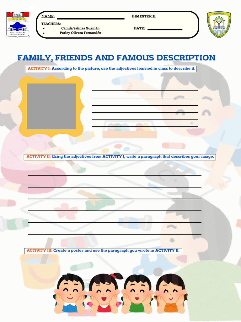 Adjective Descriptions Activity Guide | PDF