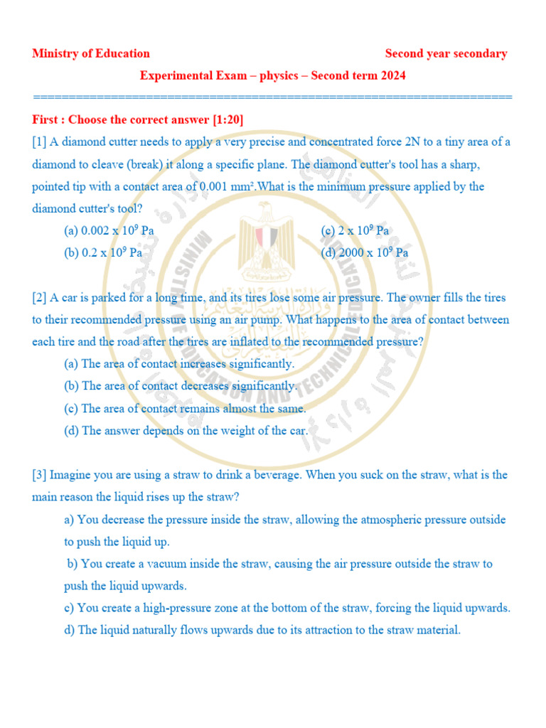 Physics2secEn | PDF | Pressure | Density