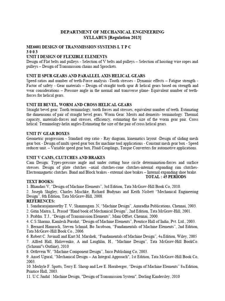 DTS Final Notes | PDF | Gear | Belt (Mechanical)