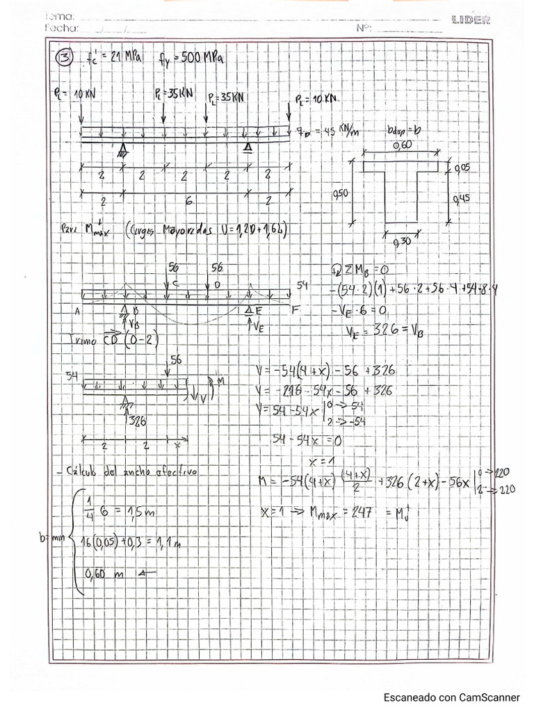 Ejercicios Vigas T | PDF