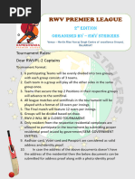 Turf Cricket Tournament Rules | PDF | Bowling (Cricket) | Ball And Bat ...
