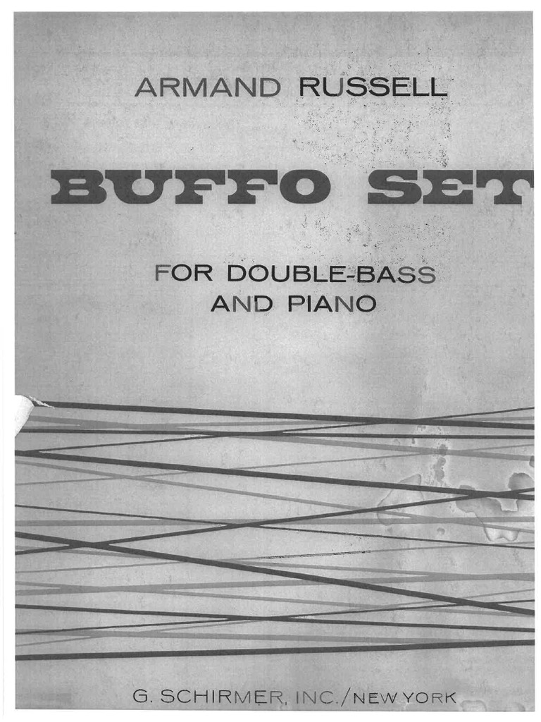 PARTITION ARMAND RUSSELL - BUFFALO SET For Double Bass and Piano | PDF