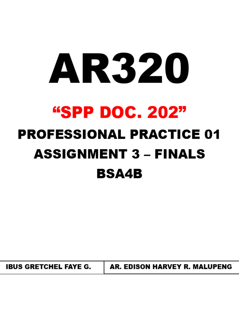 SPP Doc 202 | PDF | Architect | Specification (Technical Standard)