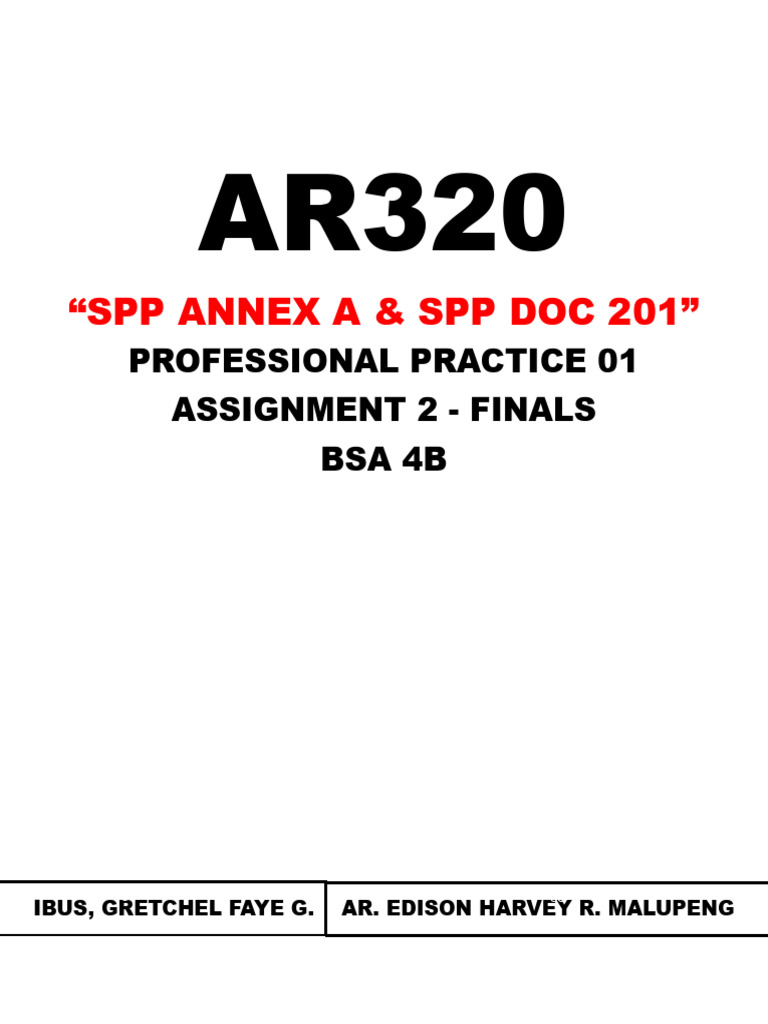 SPP Annex A - Doc 201 | Download Free PDF | Feasibility Study | Architect