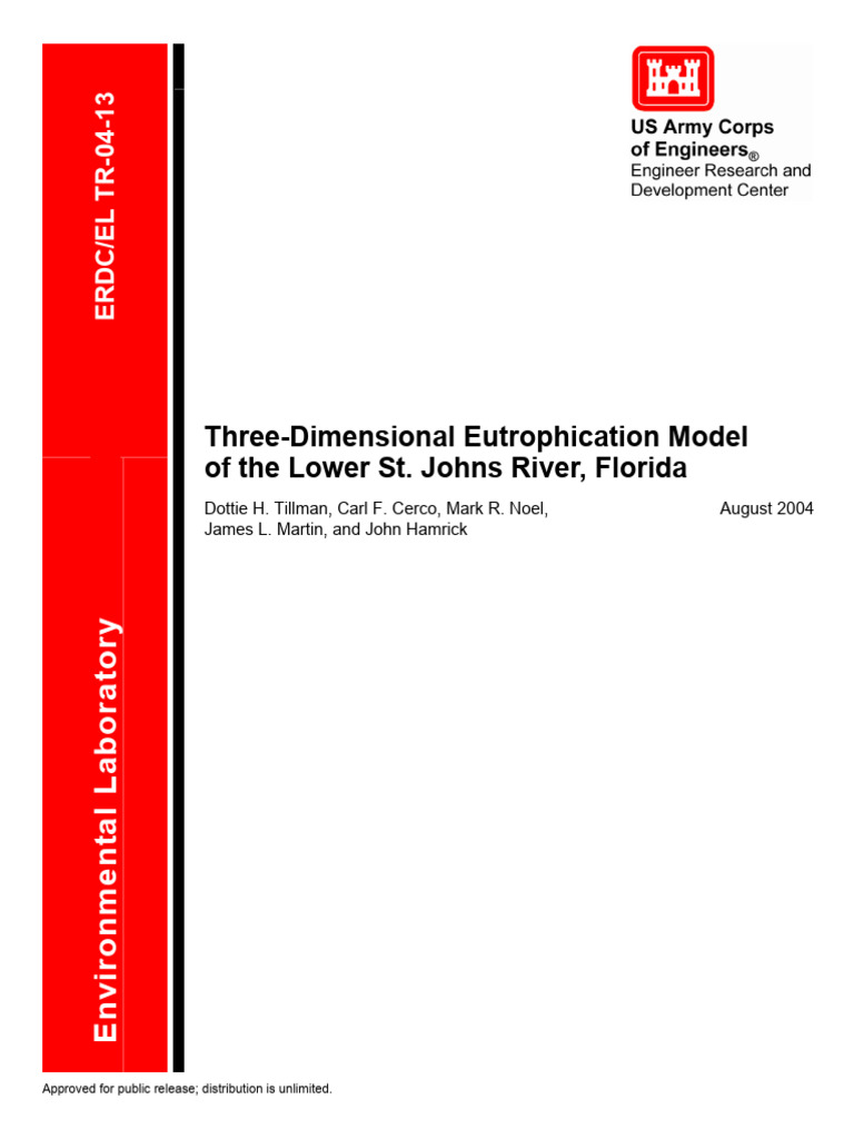 3D Eutrophication Model: St. Johns River | PDF | Water | Environmental ...