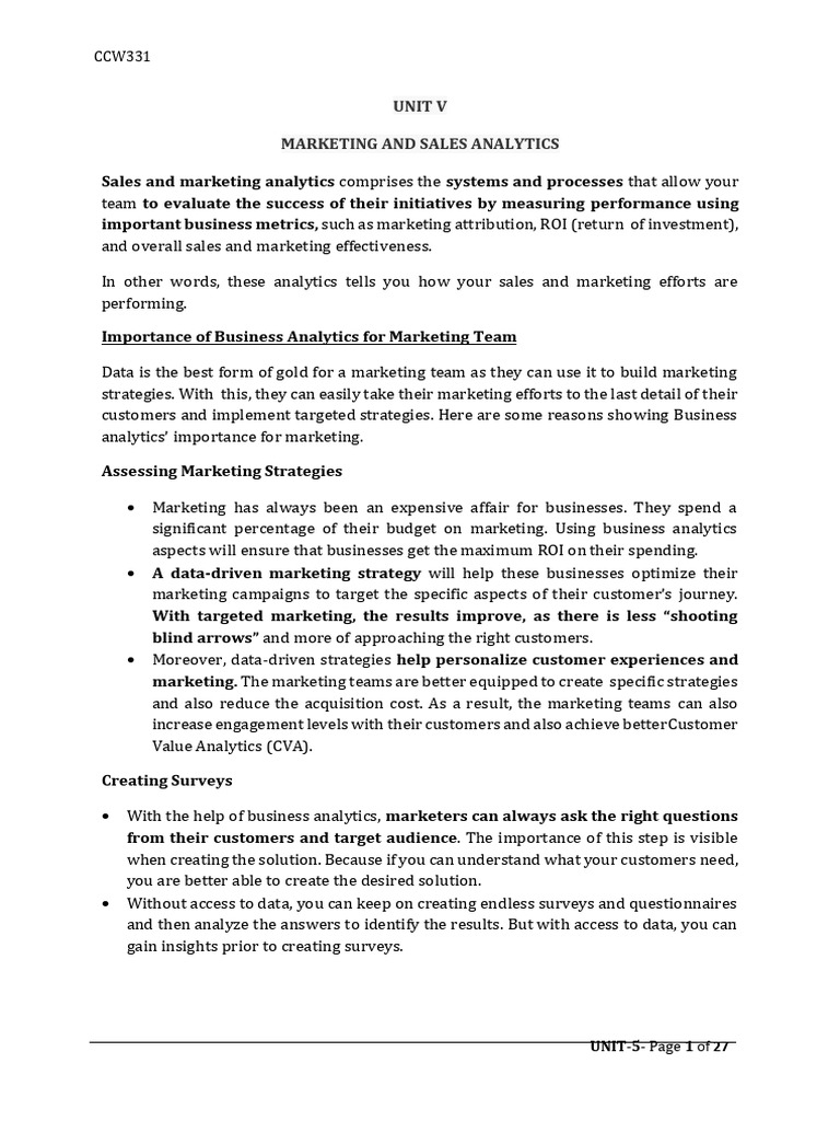 Ccw331 Unit 5 | PDF | Consumer Behaviour | Marketing