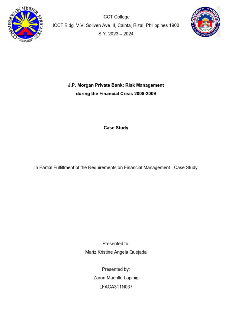 Case Study - Esguerra 1.0 | PDF | Literacy | Banks