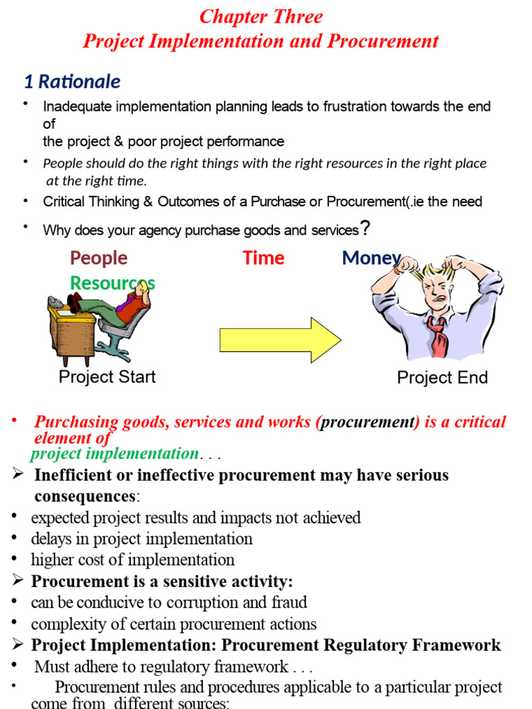 Chapter 3 Project Implementation and Procurement | PDF | Procurement | Risk