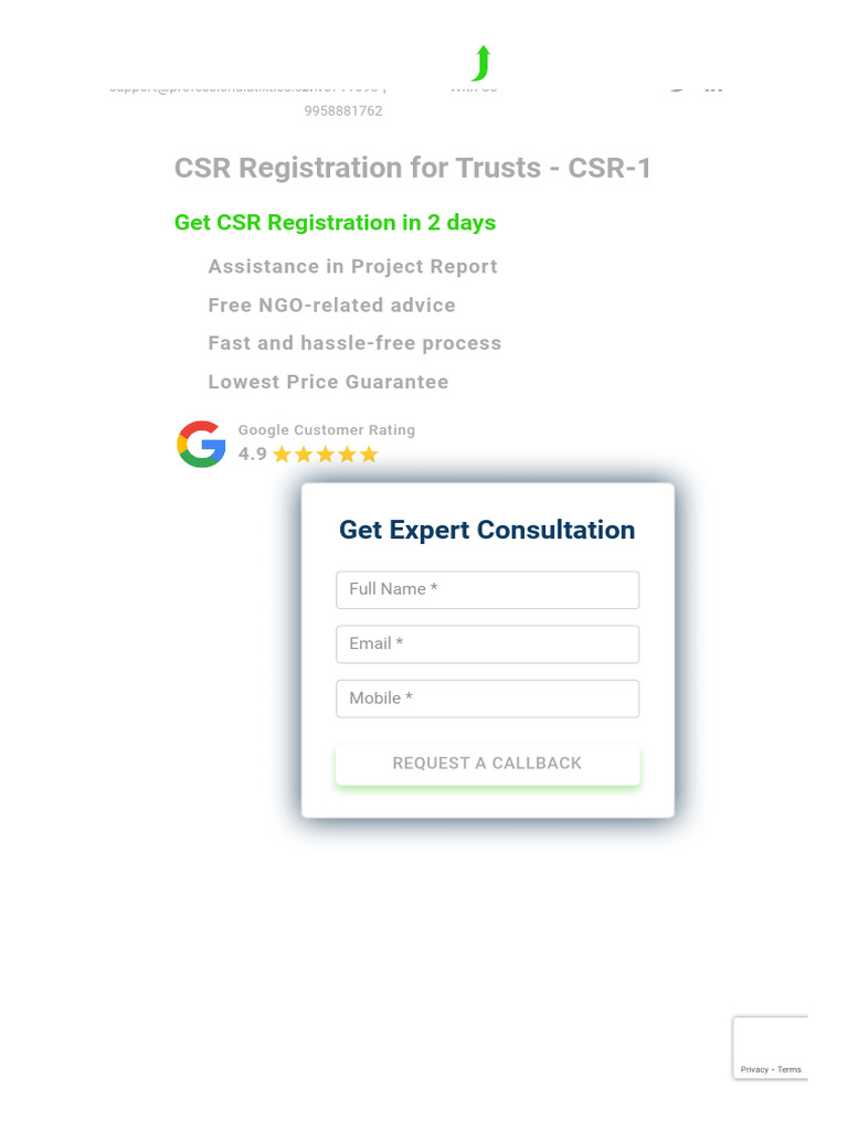 CSR Registration For Trusts - Form CSR-1 - Apply Online, Fees | Download Free PDF | Corporate ...