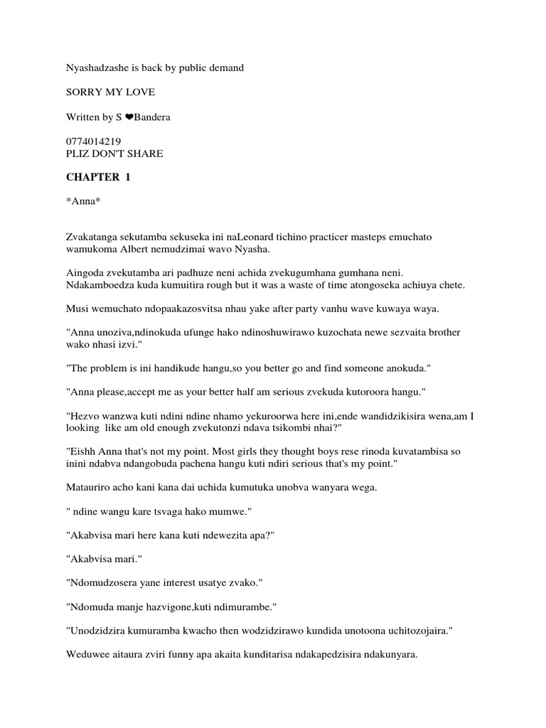 Nyasha Is Back..public Demand | PDF | Mystery, Thriller & Crime Fiction