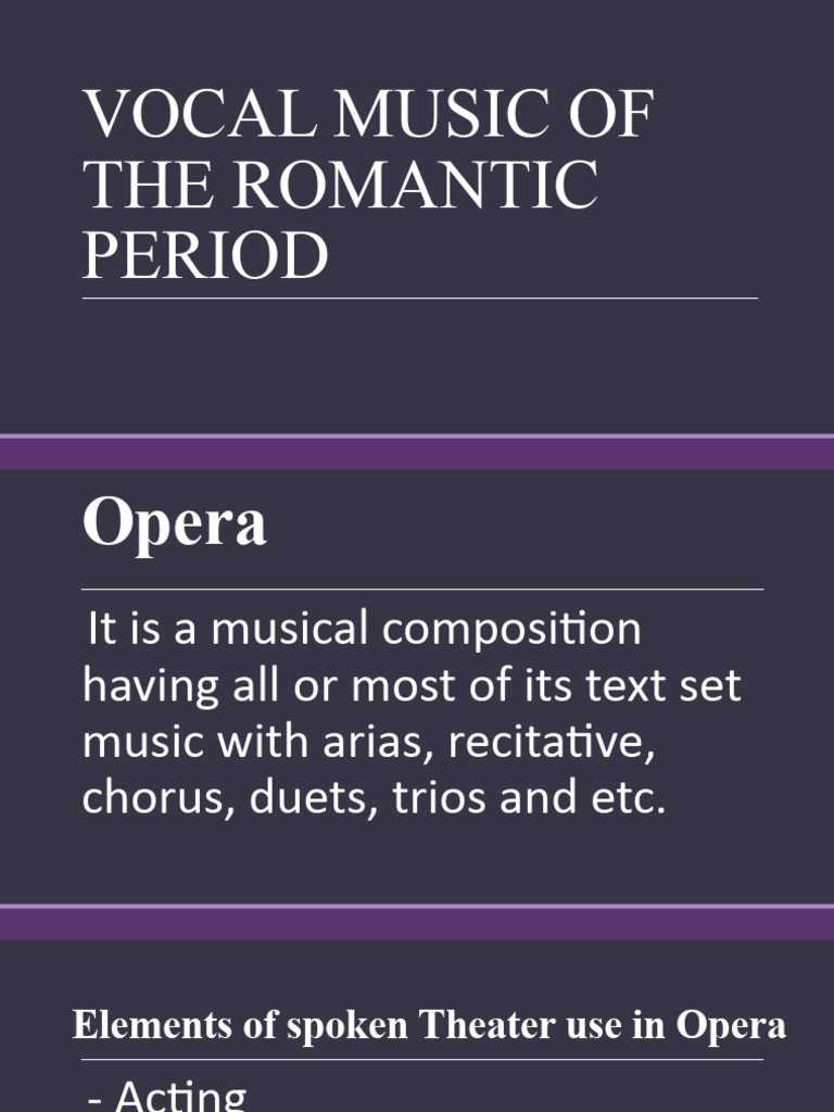Vocal Music of the Romantic Period | PDF | Erik (The Phantom Of The ...