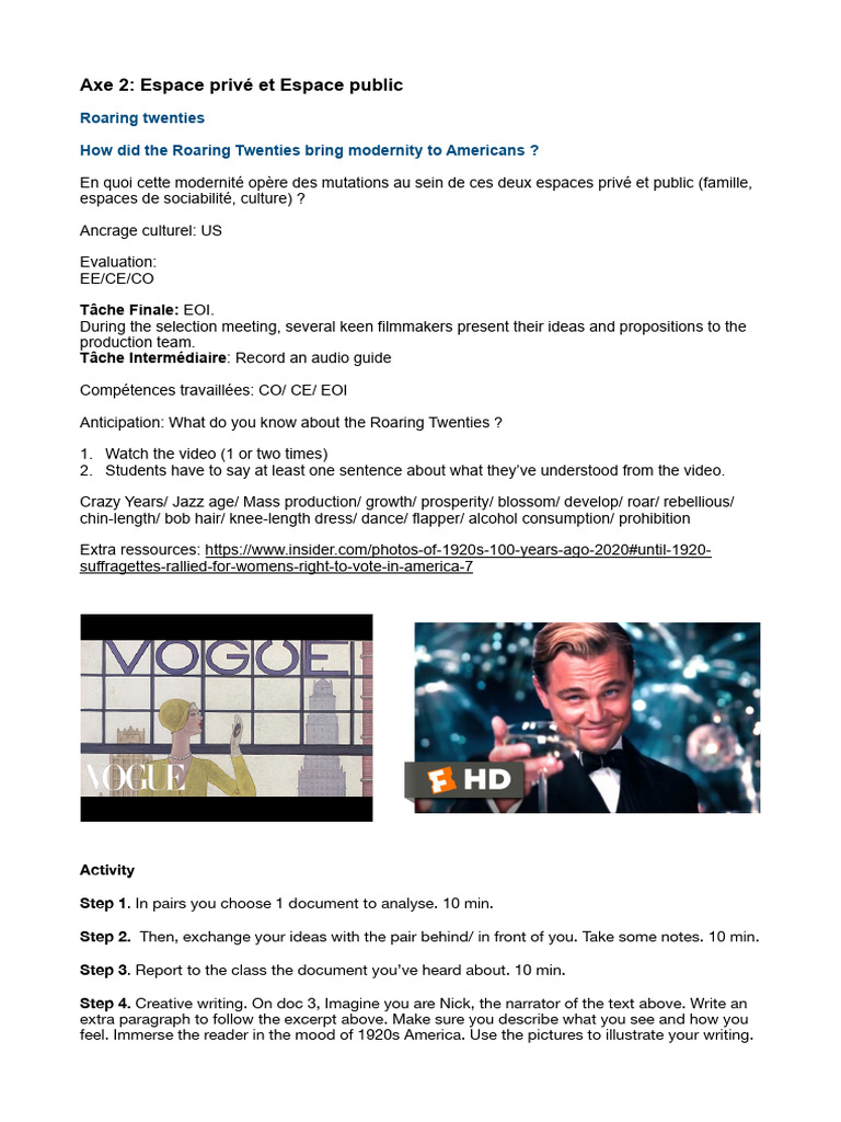 Se Ance 1 Roaring Twenties | PDF | Roaring Twenties