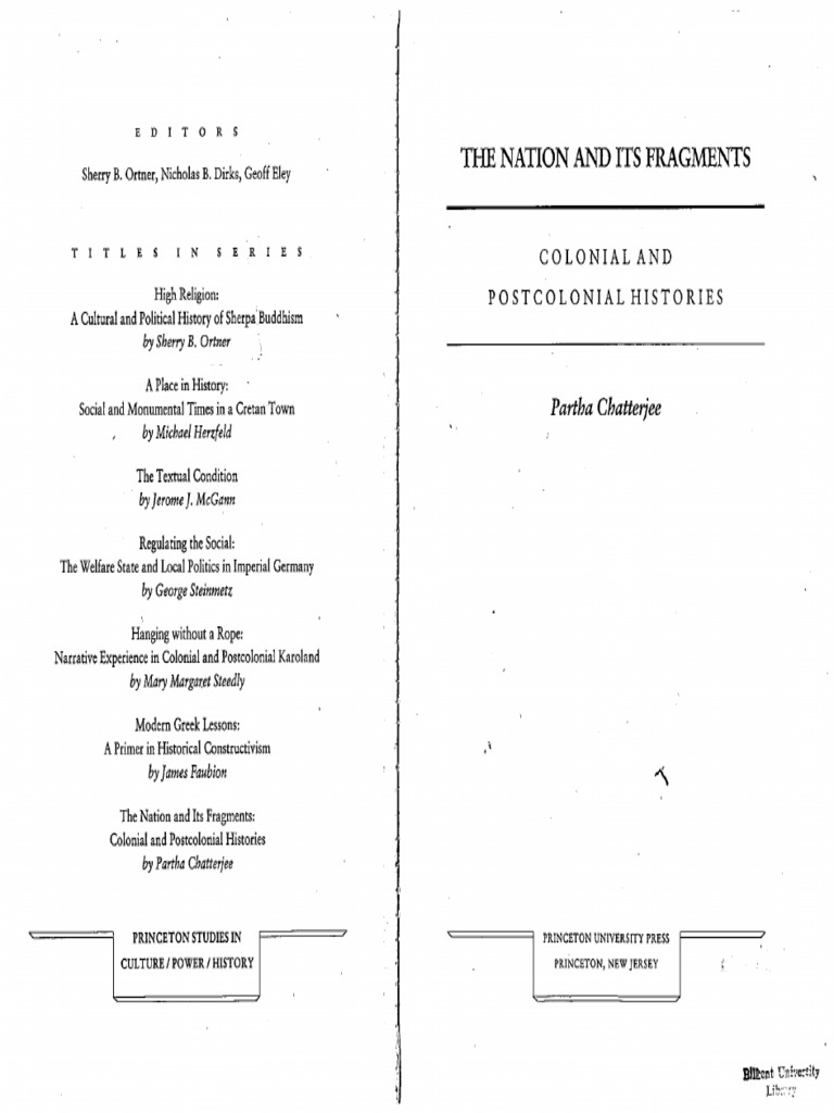 The Nation and Its Fragments Colonial and Post Colonial Histories | PDF