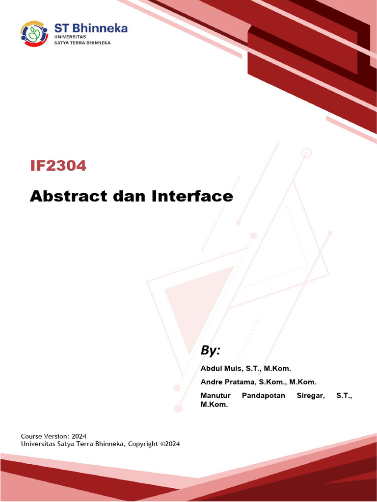 Abstract Dan Interface Kelompok 8 | PDF