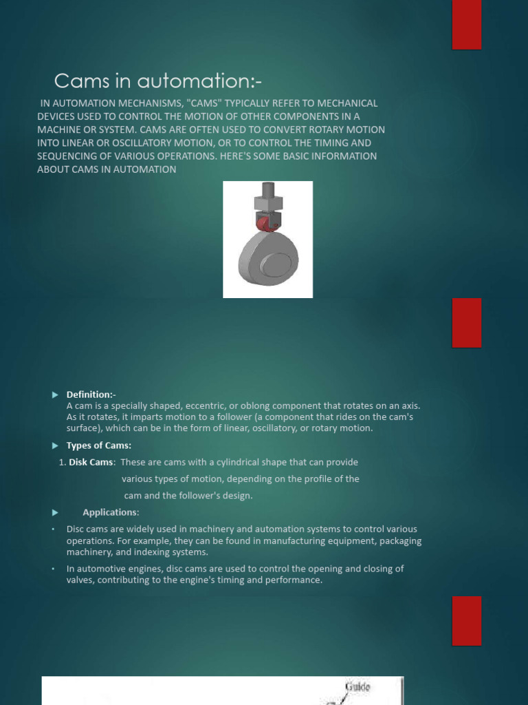 Cams in automation | PDF | Engines | Machines