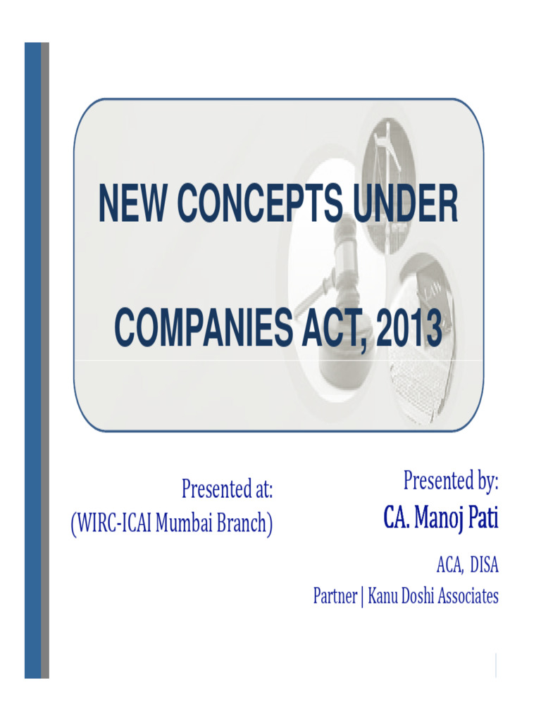 Key Changes in Companies Act 2013 | PDF | Corporate Social ...