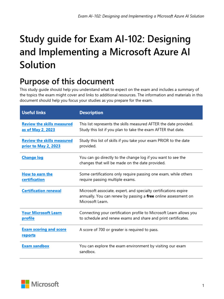 AI-102 StudyGuide ENU FY23Q3 v2 | PDF | Microsoft Azure | Artificial Intelligence