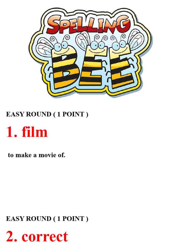 Spelling Bee | PDF
