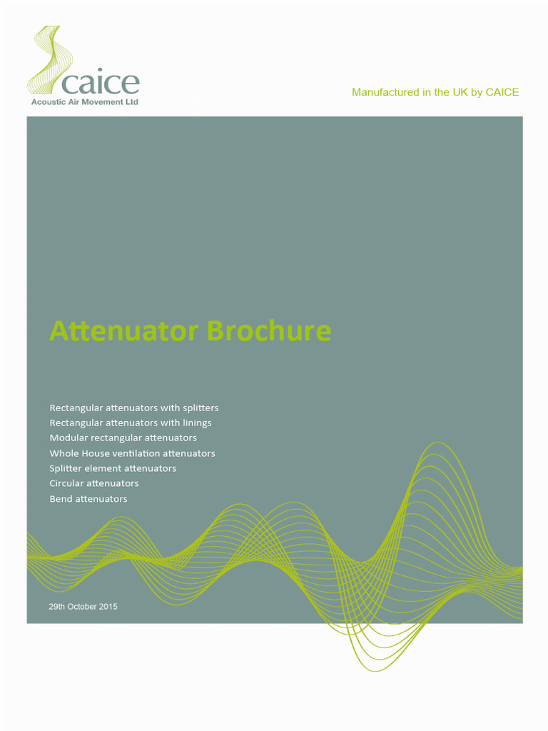 Caice-Attenuator-Brochure | PDF | Duct (Flow) | Sheet Metal