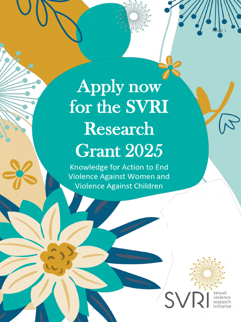 SVRI Research Grant RFP 2025 English | PDF | Violence | Developing Country