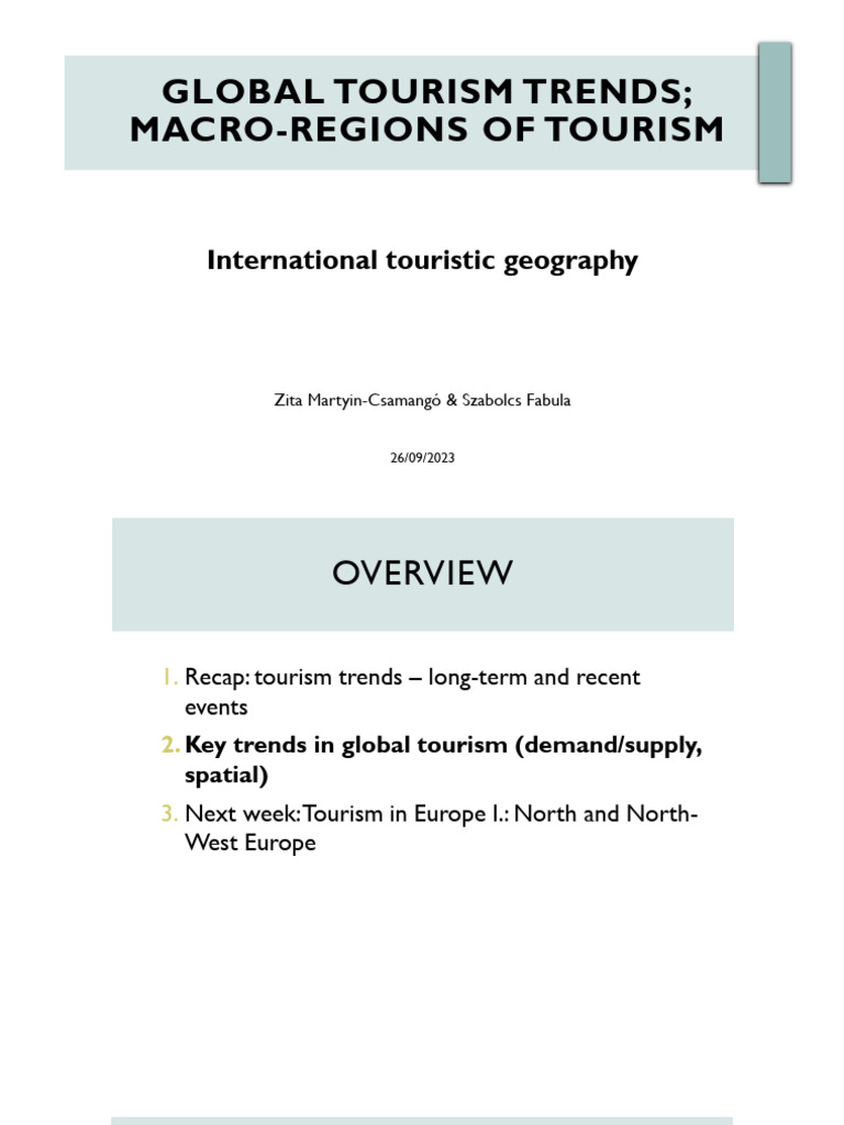 02 - Global Tourism Trends - 23 | PDF | Tourism