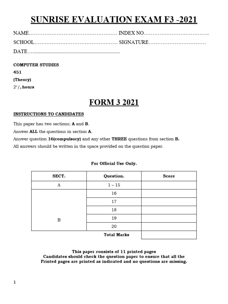 451 F3 Computer QS | PDF | Software | Computer Science