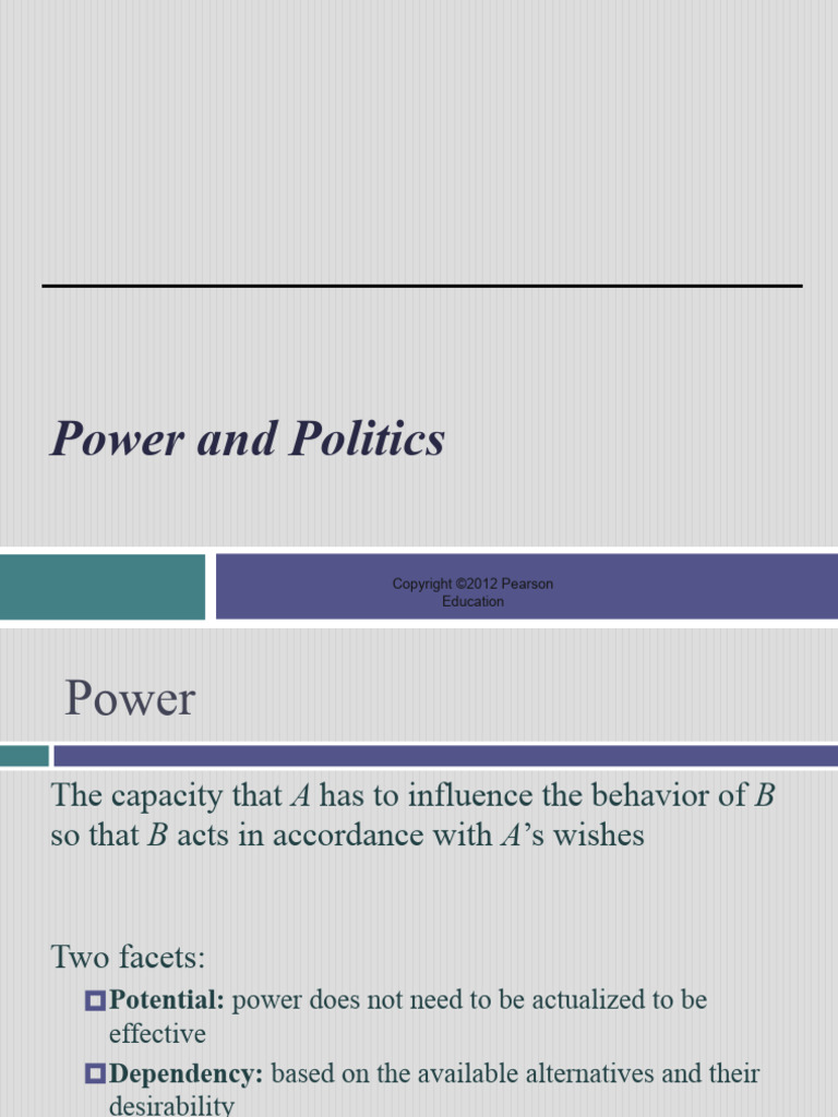 Power and Politics | PDF | Power (Social And Political) | Social Psychology