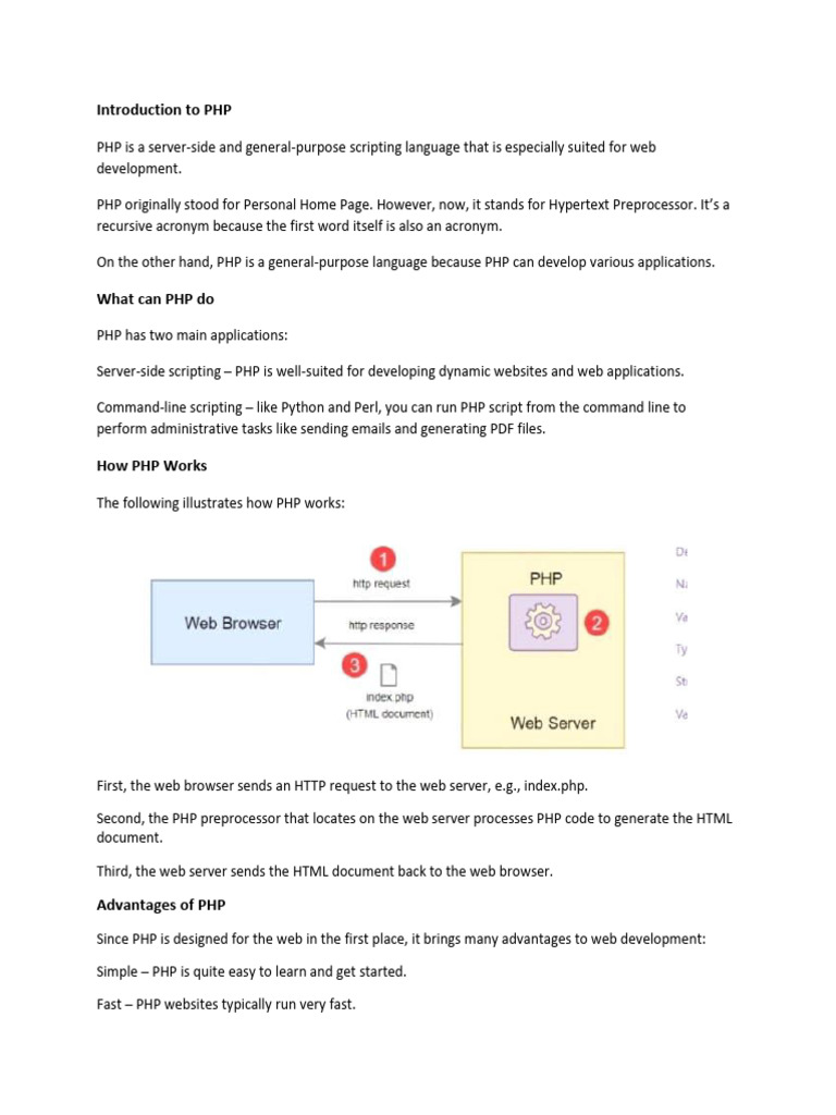 Introduction To PHP | PDF | Dynamic Web Page | Websites