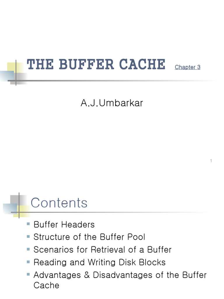 L3 Chapter 3 Buffer Cache Mix | PDF | Data Buffer | Cache (Computing)