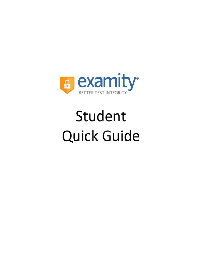Examity-Student_Quick_Guide_QABA | Download Free PDF | Authentication ...