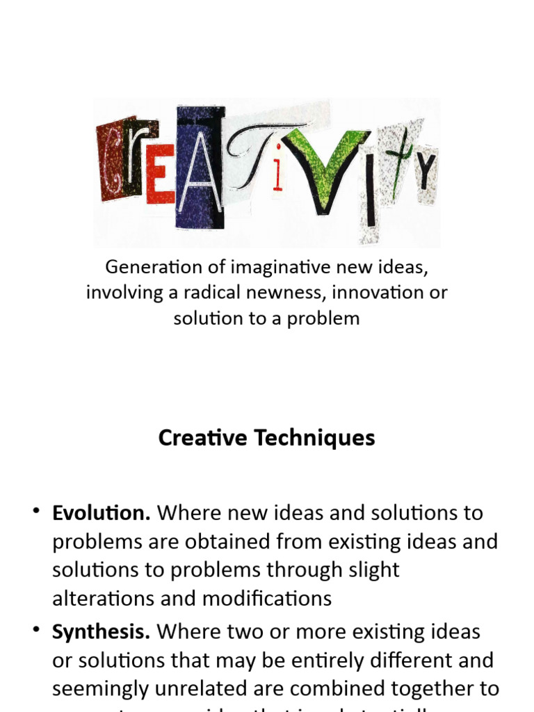 Creativity Presentation | PDF | Creativity | Cognition