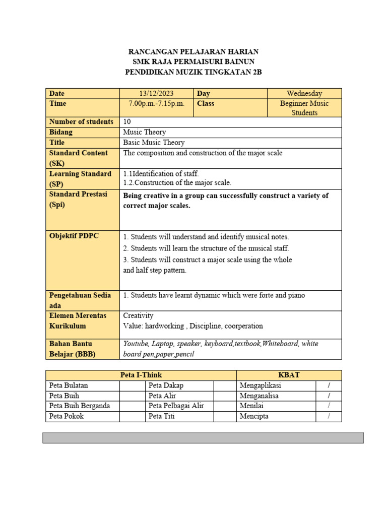 RPH Form | PDF | Music Theory | Musicology
