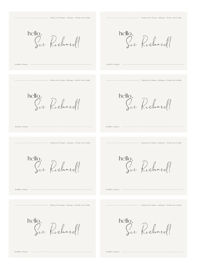 Farewell Cards | PDF