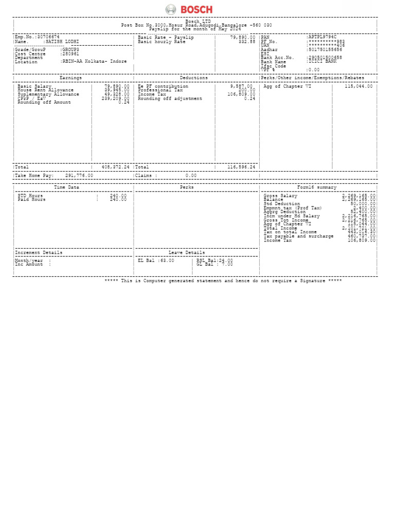 Bosch | PDF | Taxation | Payments