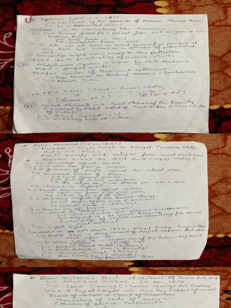 Modern History Hand Written Notes | PDF