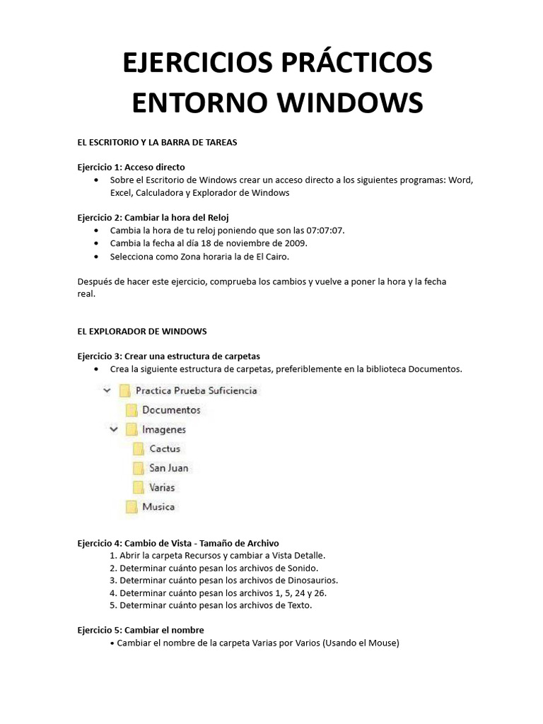 Actividad 3 - Ejercicios Prácticos Entorno Windows | PDF | Archivo de computadora | Equipo de ...